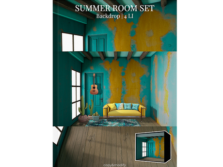 Second Life Marketplace - MINIMAL - Summer Room Set Backdrop
