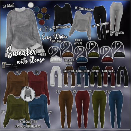 Second Life Marketplace - 19.Loki - Cozy Winter GACHA - Cherry Hearts ...