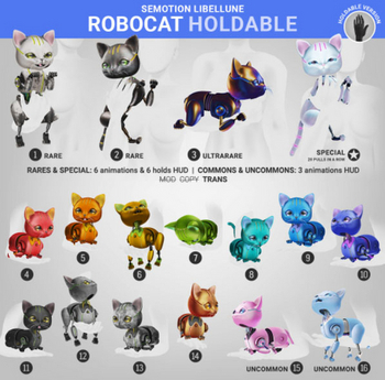 Second Life Marketplace - SEmotion Libellune Robocat Holdable COMMON 13