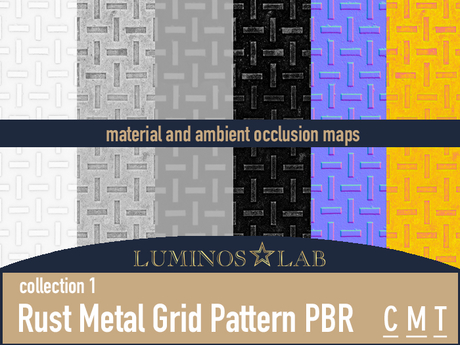 Second Life Marketplace - LL Rust Metal Grid Pattern PBR (collection 1 ...