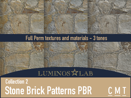 Second Life Marketplace - LL Stone Brick Pattern PBR (collection 2 ...