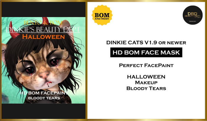 Second Life Marketplace - *DBD* DINKIES HD HALLOWEEN BOM MAKEUP* bloody ...