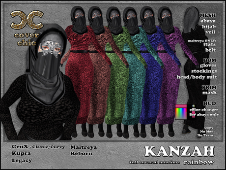 Second Life Marketplace - ''CC - LineArab - KANZAH - Rainbow