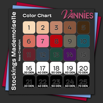 Second Life Marketplace - VANNIES NEW Stockings Mademoiselle Colors 11 ...