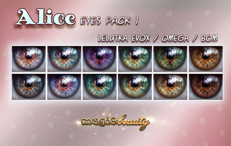 Second Life Marketplace - [Magic Beauty] Alice eyes pack1(Omega,LeLEVOX ...