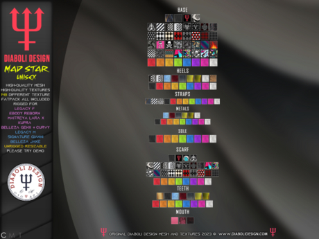 Second Life Marketplace - DIABOLI DESIGN - MAD STAR UNISEX