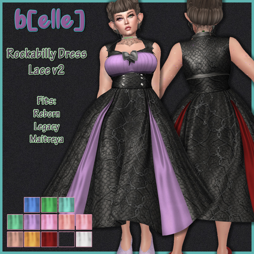Second Life Marketplace - b[ELLE] Rockabilly Dress Lace v2
