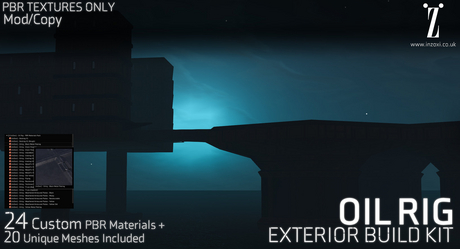 Second Life Marketplace - [inZoxi] - Oil Rig Kit (Meshes and PBR Materials)
