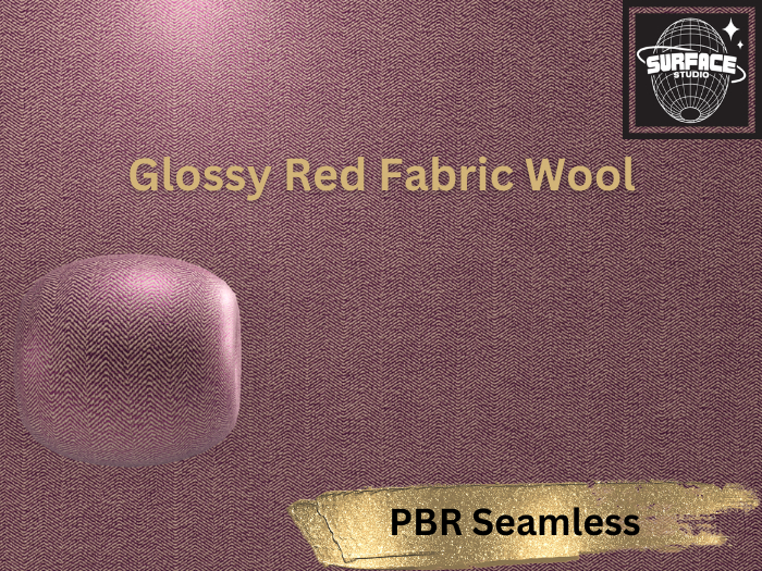 Second Life Marketplace - SS-PBR Red Gloss Wool Herringbone