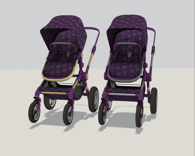 Second Life Marketplace - Luv Creation's Vuitton Stroller Texture HUD Pink