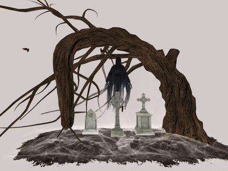 Second Life Marketplace - MC Creepy Arch Tree Grave Stones Set