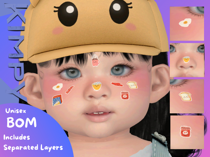 Second Life Marketplace - KIMPY- Cute breakfast stickers - EvoX - BOM