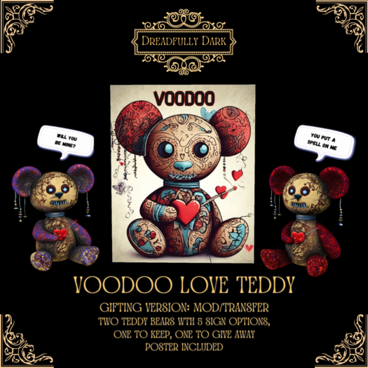 Second Life Marketplace - [DD] Voodoo Love Teddy - Gifting Version