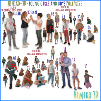 Second Life Marketplace - 08-HIMIKO 3D-Little Girl hugging a teddy bear