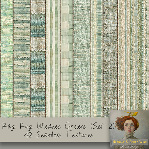 Second Life Marketplace - M/M Rag Rug Weaves Greens Seamless (Set 2 ...