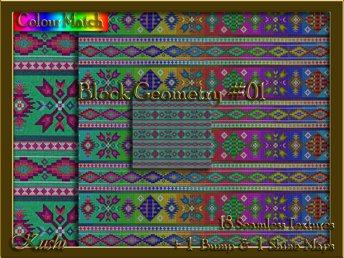 Second Life Marketplace - Block Geometry #01 Seamless Texture Pack