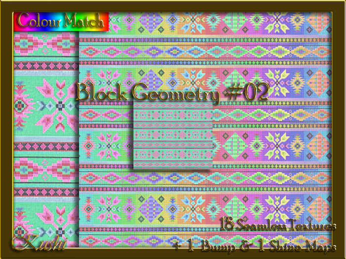 Second Life Marketplace - Block Geometry #02 Seamless Texture Pack