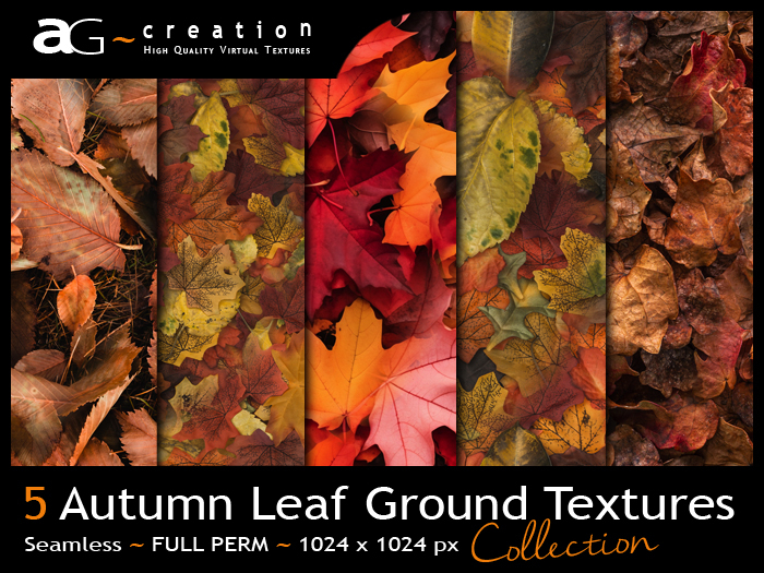 Second Life Marketplace - ~AG~ Creation ~ Autumn Leaf Ground Textures ...