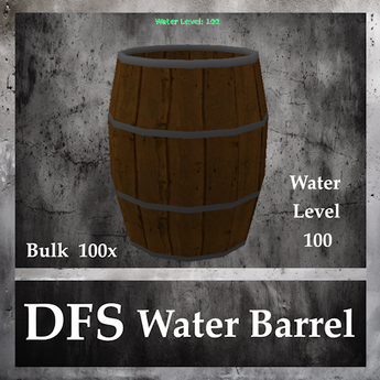 Second Life Marketplace - DFS Water Barrel ( Bulk 100x )