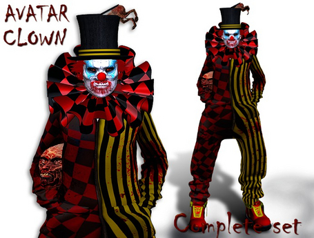Second Life Marketplace - Avatar Clown Complete Full set Halloween
