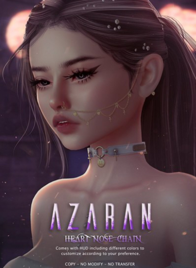 Second Life Marketplace - AZARAN - HEART NOSE CHAIN.