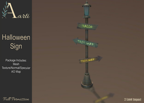 Second Life Marketplace - [A]arti: Halloween Sign