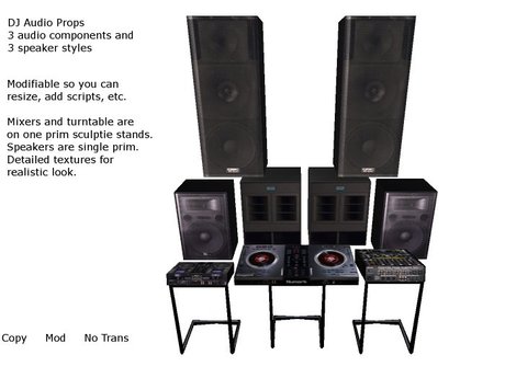Second Life Marketplace - DJ Audio Props
