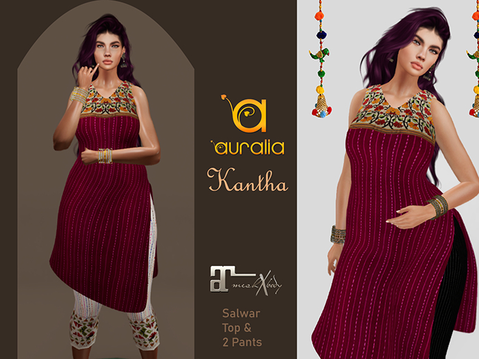 Second Life Marketplace - - Auralia - Kantha Salwar Majenta