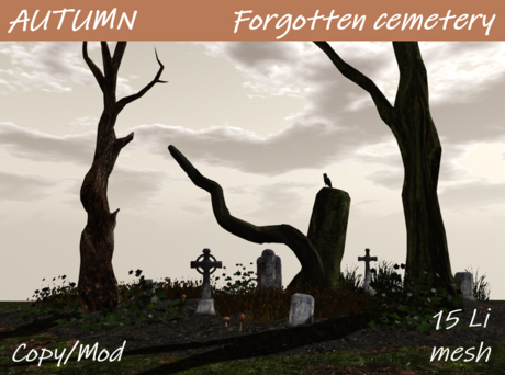 Second Life Marketplace - PS - AUTUMN - Forgotten cemetery 15 Li
