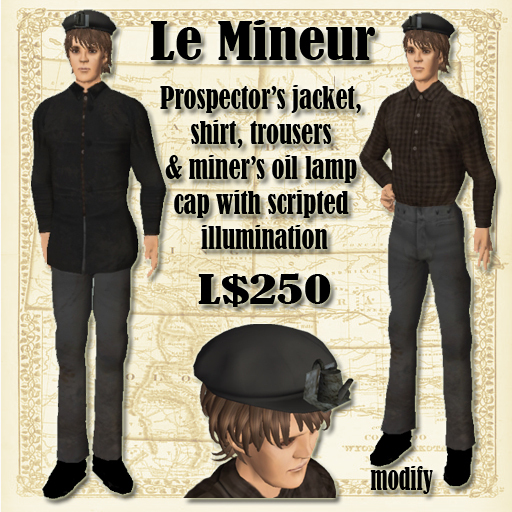 Second Life Marketplace - Montagne Noire - Le Mineur - miner outfit ...