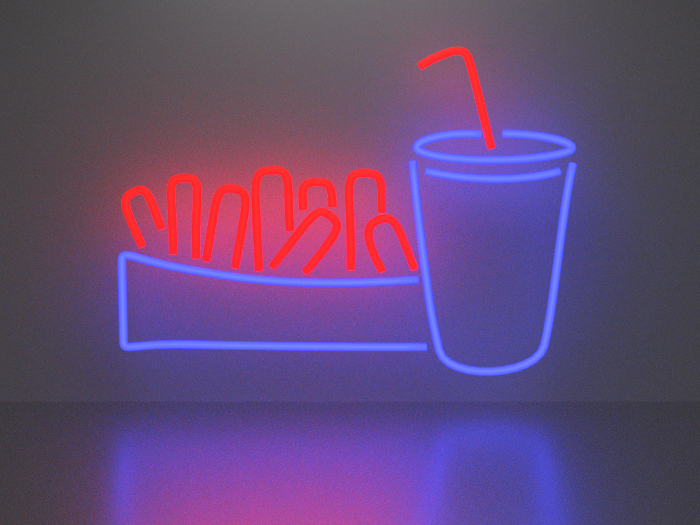 Second Life Marketplace - Food neon sign Full Permission