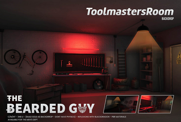 Second Life Marketplace - Toolmasters Room Backdrop PBR - The Bearded Guy