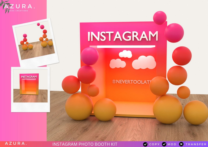 Second Life Marketplace - AZURA ::: INSTAGRAM PHOTO BOOTH KIT GIFT ...
