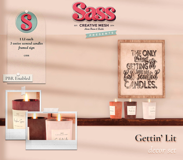 Second Life Marketplace - Sass [Gettin' Lit Set]