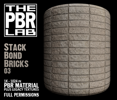 Second Life Marketplace - The PBR Lab - Stack Bond Bricks Multipack ...