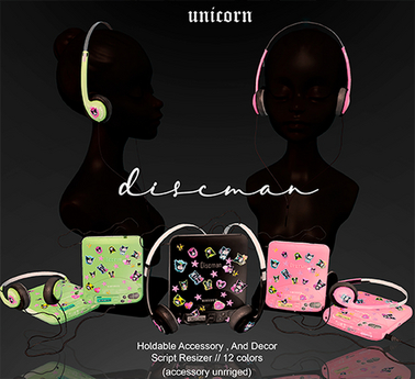 Second Life Marketplace - Unicorn - Diskman // 12 [PURPLE] // BOX