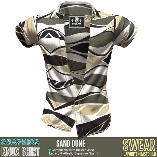 Second Life Marketplace - Shirt - Knox GRAPHICS - SAND DUNE