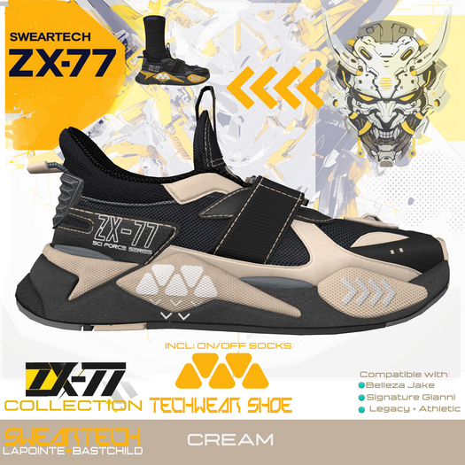 Second Life Marketplace - Sneakers - Techware ZX-77 CREAM