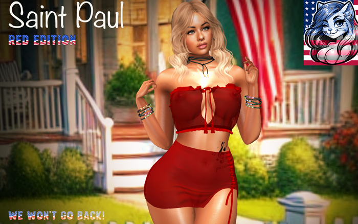Second Life Marketplace - Rainbow Kitten Saint Paul red Reborn