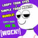 Second Life Marketplace - [WOCK!] Simple Mouth+Loopy Eyes+Mob Head Bundle