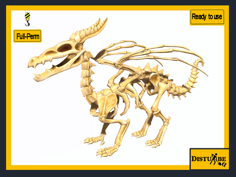 Second Life Marketplace - ::DisturbeD:: Halloween Dragon Skeleton ...