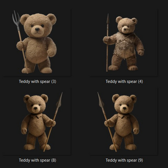 Second Life Marketplace - Free Teddy Bears with a Spear textures, alpha ...