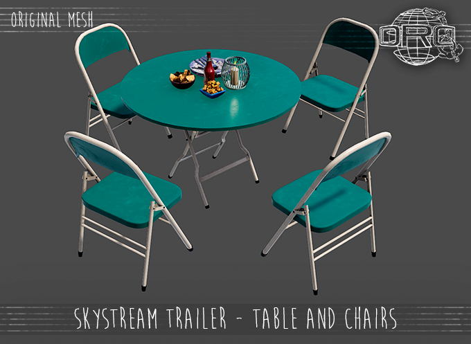 Second Life Marketplace - -DRD- Skystream trailer - Table and Chairs