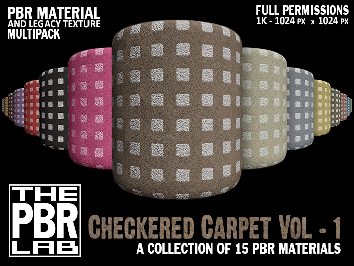 Second Life Marketplace - The PBR Lab - Checkered Carpet Vol 1 ...