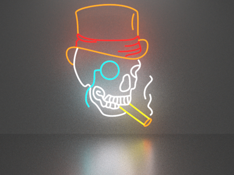 Second Life Marketplace - Skull 5 neon sign Full Permission