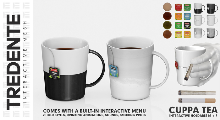 Second Life Marketplace - Tredente // Cuppa Tea [BIG T ENERGY] (Packed)