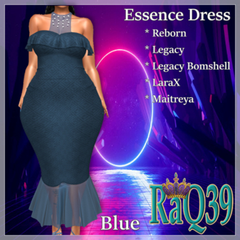 Second Life Marketplace - [R39] Essence Dress-Blue