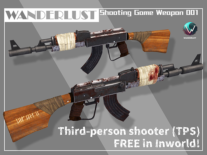 Second Life Marketplace - =Wanderlust= Shooting Game Weapon 001 (FREE ...
