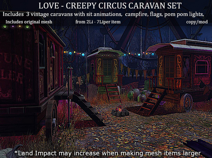 Second Life Marketplace - LOVE SUPERSTORE - HALLOWEEN - CREEPY CIRCUS ...