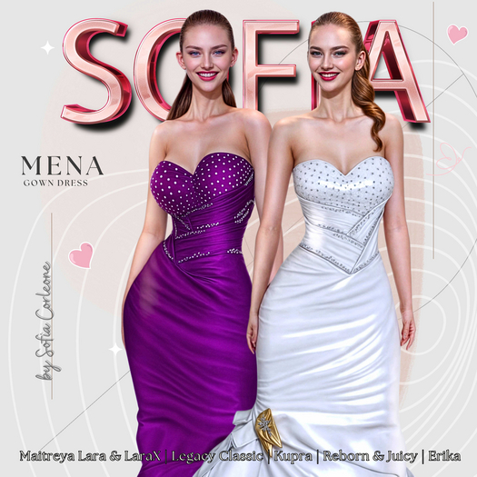 Second Life Marketplace - .:{Sofia}:. FATPACK Mena Gown Dress